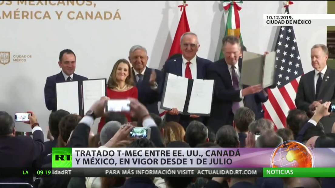 Tratado T-MEC entre EE.UU., Canadá y México, en vigor desde el 1 de julio - RT