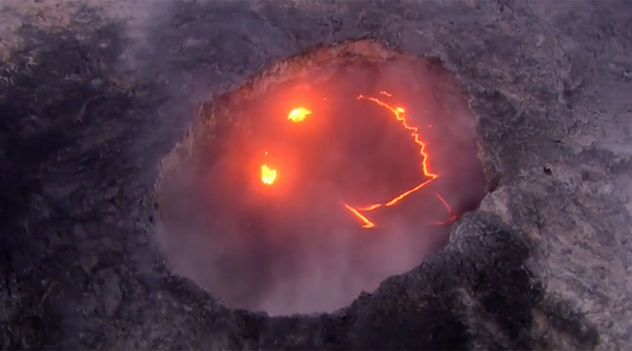 Smile! Volcanic eruption forms emoji-like face on Hawaii’s Big Island ...