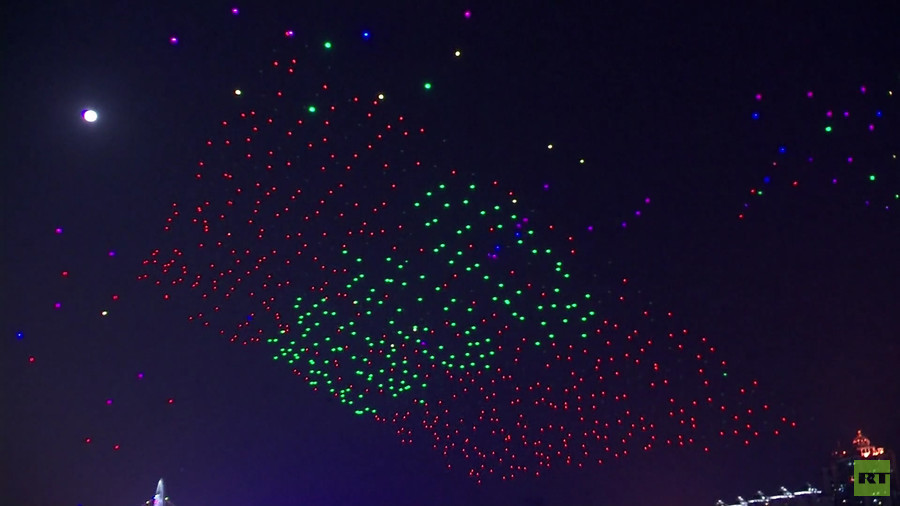 Over 1000 drones light up sky in magnificent record-setting display in ...