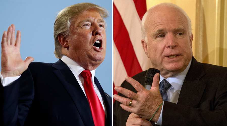 ‘It won’t be pretty’: Trump & McCain at each other’s throats again — RT ...