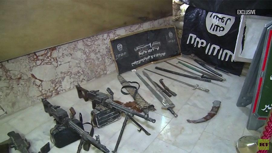 Swords, bombs & drones: RT visits ‘museum’ of ISIS trophies, cemetery ...