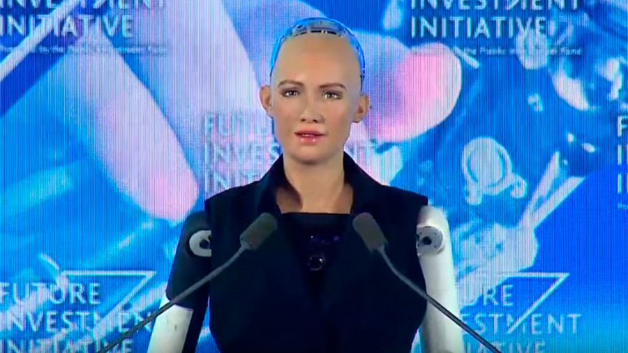 Sophia bot freezes when asked how corruption in Ukraine can be defeated ...