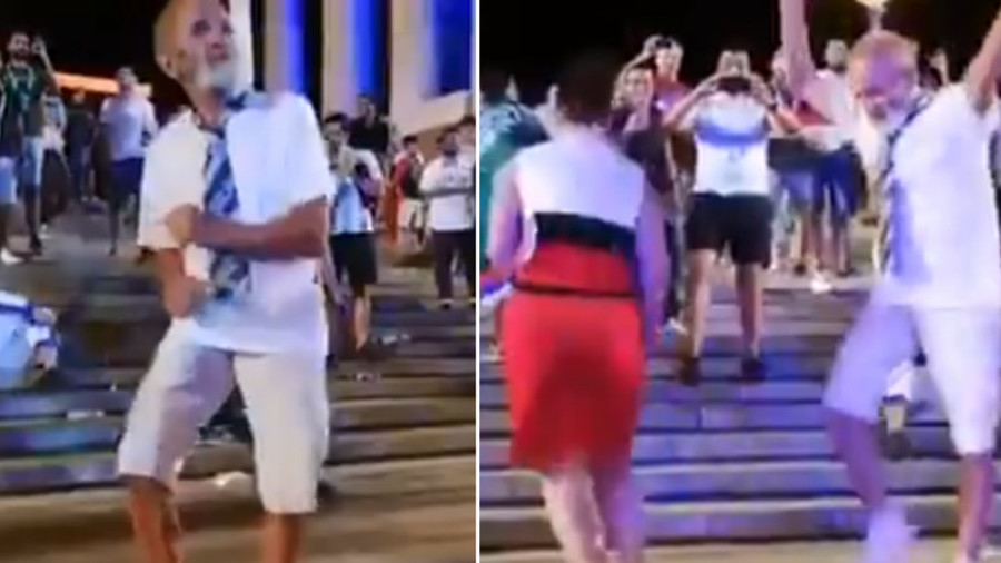 Russian pensioner’s World Cup moves a match for ‘dancing millionaire ...