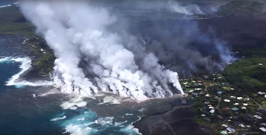 Hawaii gets new island as erupting volcanic crater continues to spew ...
