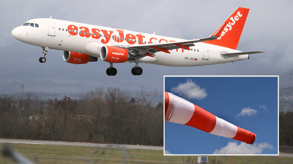 Terrifying takeoff VIDEO: Pilot battles strong wind to get plane off ...