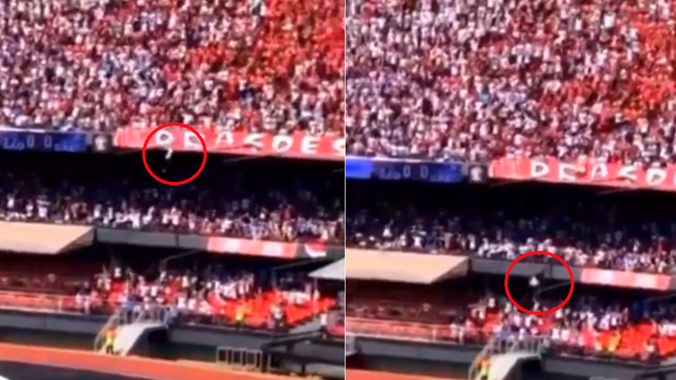 Brazilian football fan survives 40ft horror fall after plummeting from ...