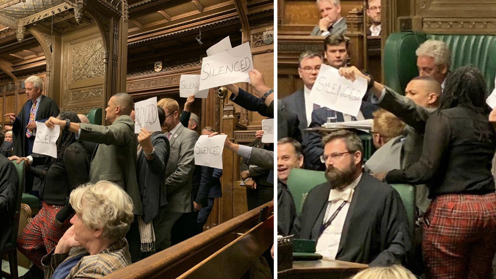 Scuffles in House of Commons as MPs try to stop suspension of ...