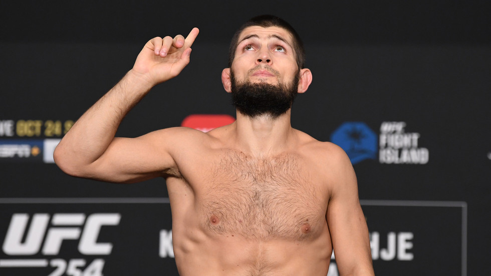 Weighing on his mind: Khabib cut almost TWENTY pounds in advance of UFC ...