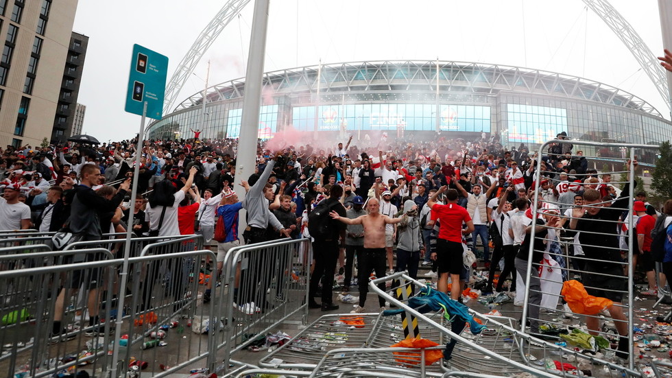 UEFA opens investigation into England supporters after Wembley crowd ...