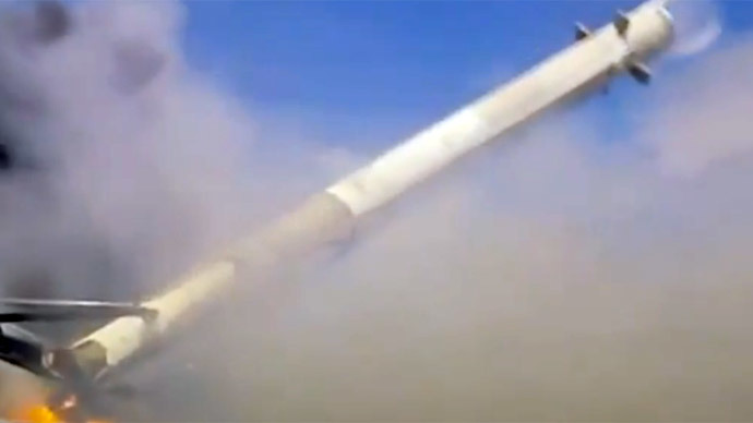 That was close: Crash landing of Falcon 9 rocket booster seen at arm's ...