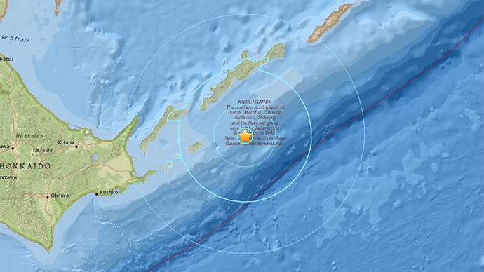 6.2 magnitude quake strikes east of Kuril Islands — RT World News